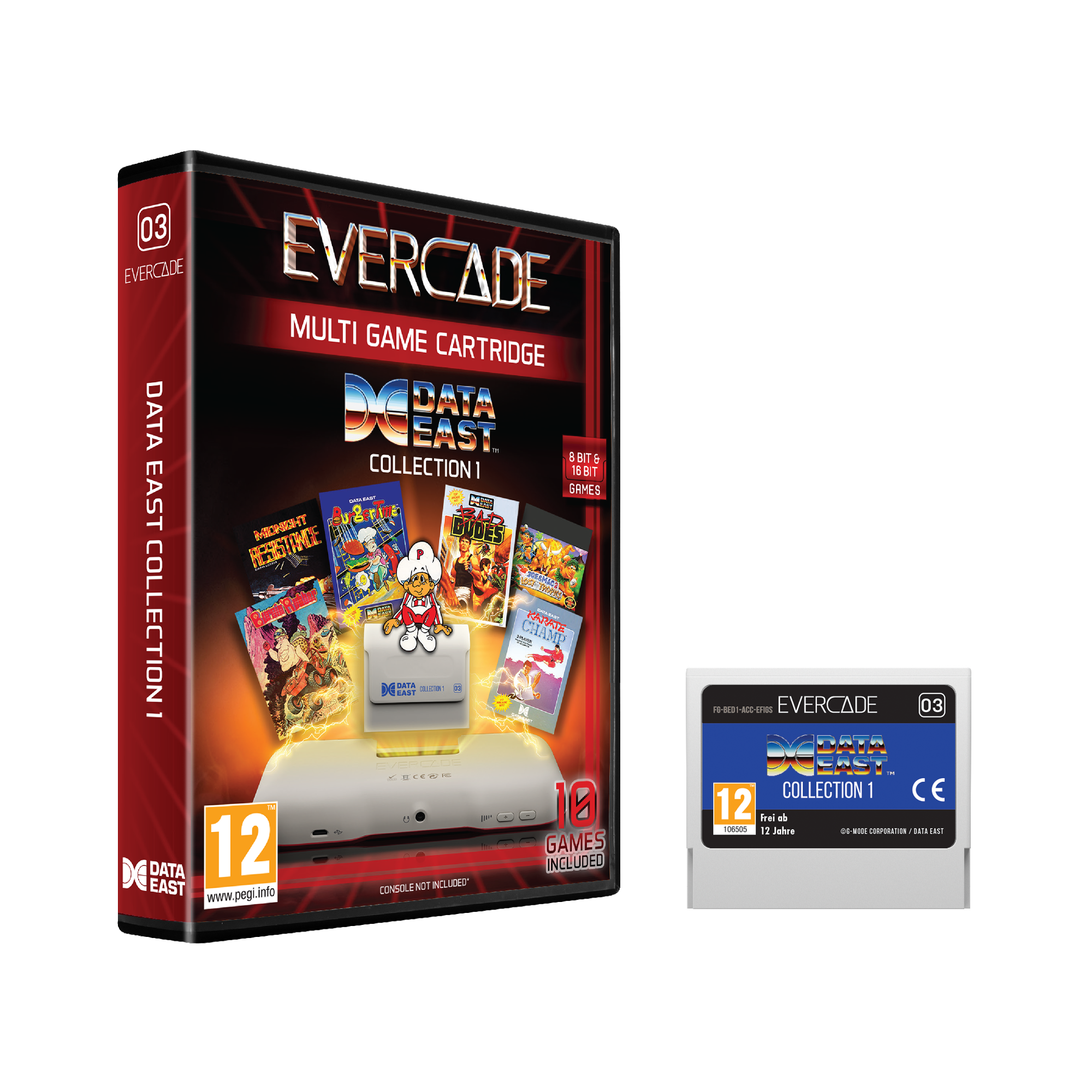 #03 Data East Collection 1 - Evercade Cartridge (includes 10 games)